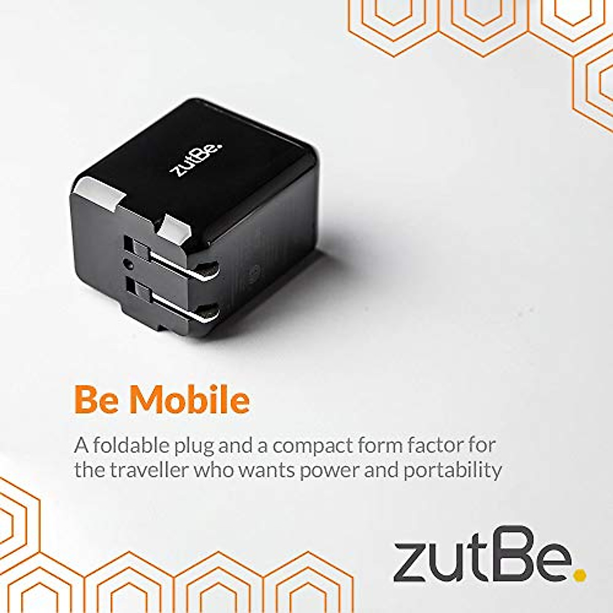 zutBe Dual Port USB-A Foldable 30W, 2.4A Fast Foldable Plug, 1 Quick Charge QC 3.0 Wall Charger Compatible with iPhone 14 13 12 SE 11 X 8 7 & iPad Samsung Galaxy [Be Charitable, Durable, Confident]