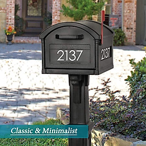 Diggoo Reflective Mailbox Numbers Sticker Decal Die Cut Classic Style Vinyl Number 2" Self Adhesive 5 Sets for Mailbox, Signs, Window, Door, Cars, Trucks, Home, Business, Address Number