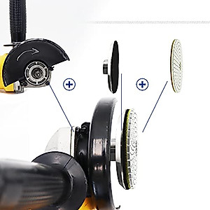 SHDIATOOL 5 Inch Backer Pad or Backing pad of Aluminum Body with 5/8-Inch-11 Thread for Diamond Pads(2-Pack)