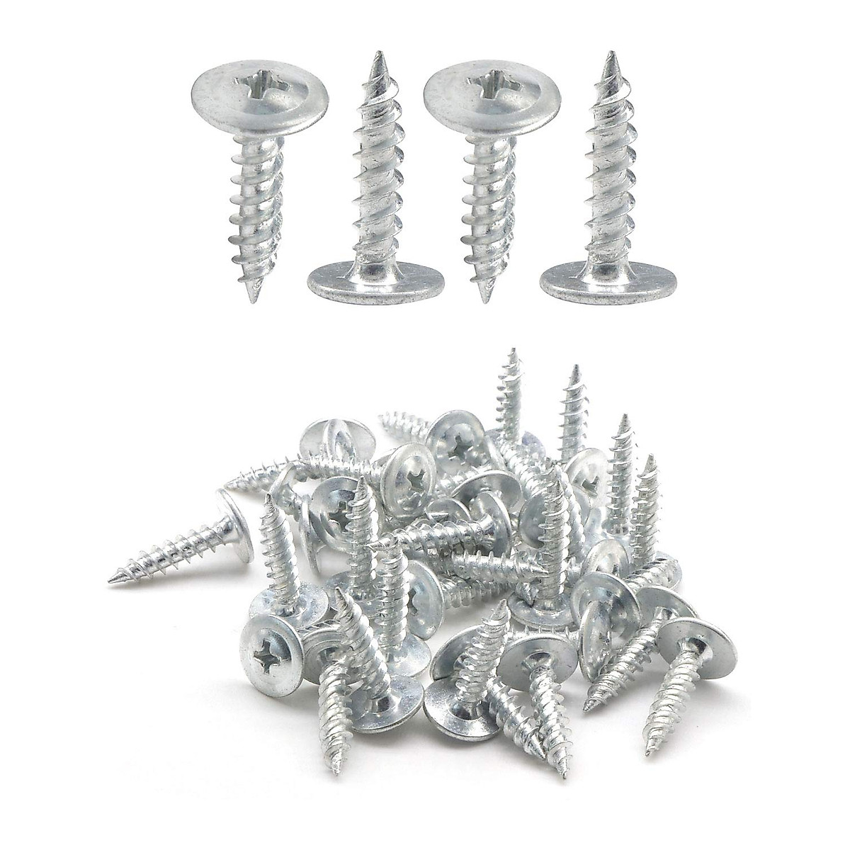 IMScrews 200pcs #8 x 3/4" Truss Head Screws Standard Thread Self Tapping Screws Wood Work MDF Zinc