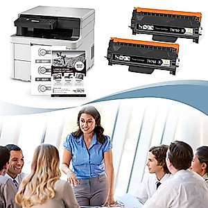Colorking TN760 Toner for Brother Printer TN730 Black High Yield Toner Cartridge TN-730/TN-760 Replacement Compatible for DCP-L2550DW MFC-L2750DW MFC-L2710DW HL-L2350DW HL-L2370DW HL-L2395DW (2 Pack)
