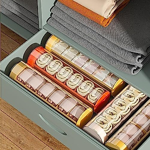 PRTECY Sock Underwear Drawer Organizer Dividers, Multifunctional Cabinet Closet Storage Boxes Wall Mounted Storage Box for Socks, Ties, Data Cable, Spices Organization(White)