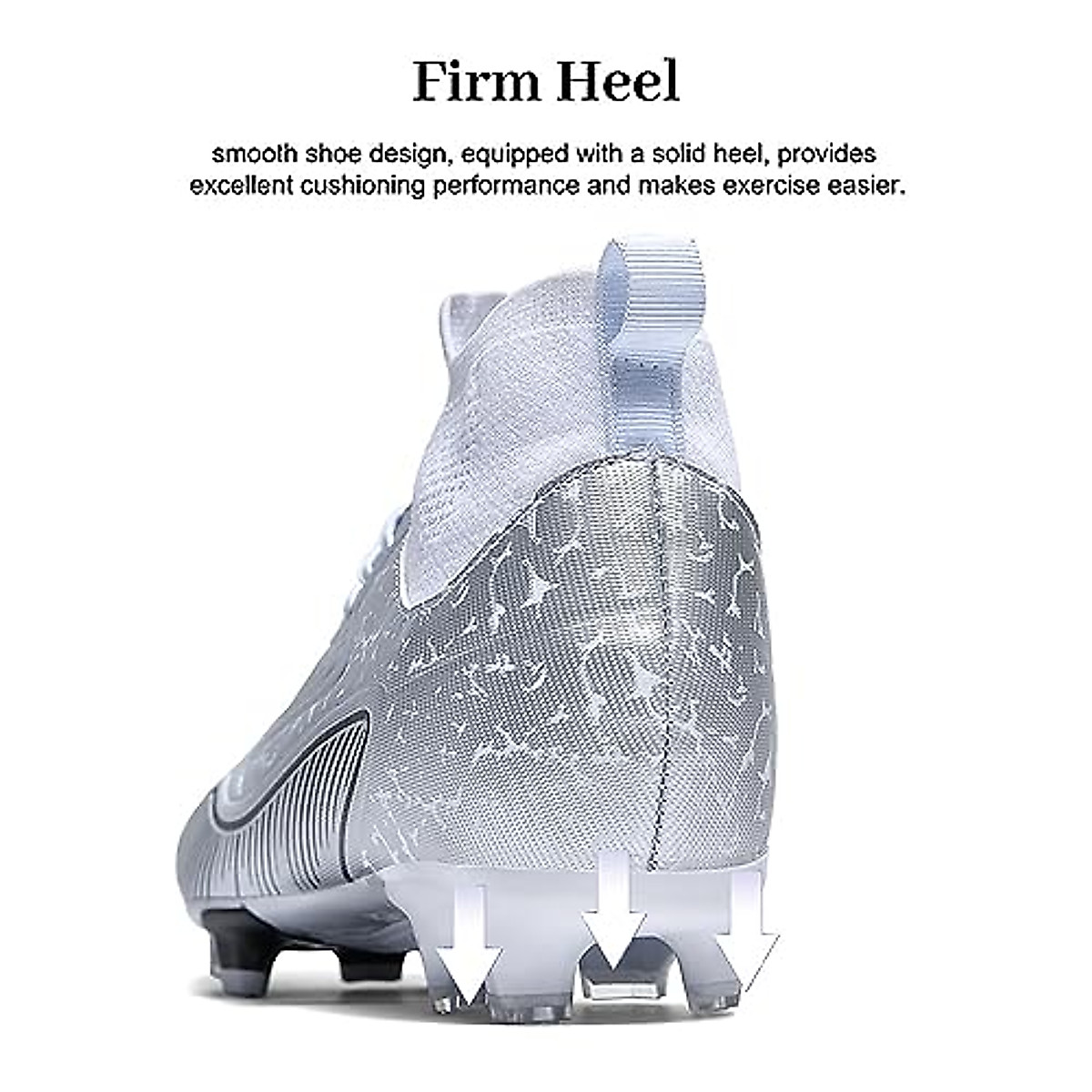 Maylrvjv Men's Women's Hightop Indoor Soccer Shoes Lace Up Footabll Cleats Breathable Lightweight Firm Ground Athletic Sneakers