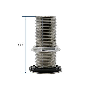 AA Faucet Stainless Steel Bar Sink Drain 1" Nominal Pipe Size (1" NPS) for 1-3/8" Sink Opening