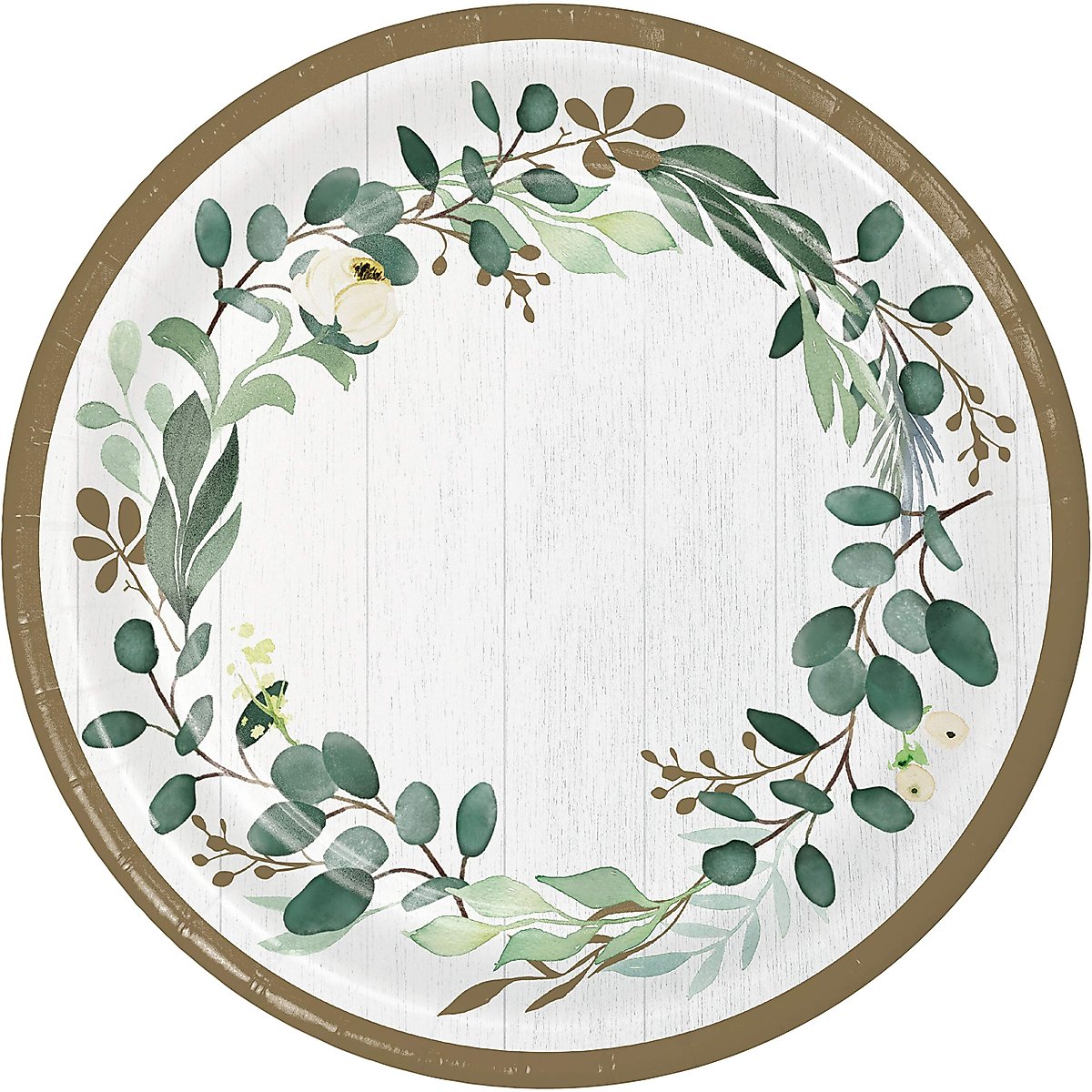 Creative Converting Eucalyptus Paper Plates, 9", Multi-color