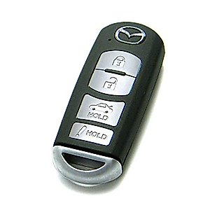 OEM 4-Button Smart Key Fob Remote Compatible With 2014-2018 Mazda 3 & 6 (FCC ID: WAZSKE13D01, P/N: GJY9-67-5DY)