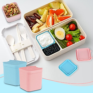 AVAIDave Leakproof Dips Container,4oz Silicone Salad Dressing Container Dipping Sauce Container Compatible with Bento Lunch Box, Snack Condiment Container Dipping Sauce Cups with Lids,2 pcs