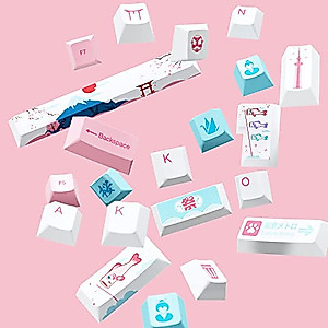 Akko World Tour Tokyo R2 185-Key Cherry Profile Dye-Sub PBT Keycaps Set for Mechanical Keyboards (English Version)