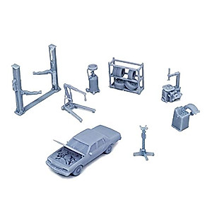 Outland Models Railway Scenery Auto Service Shop & Accessories 1:87 HO Scale