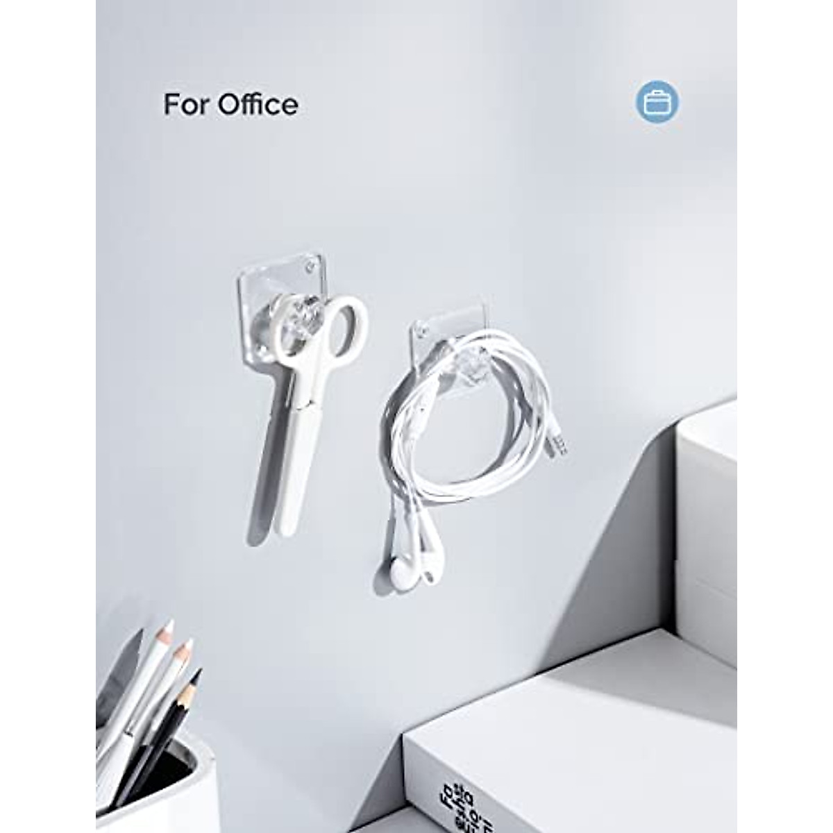 Zreal Wall Hooks for Hanging Adhesive Hooks 12-Pack, Acrylic Diamond Hooks Wall Hangers, Decorative Hooks Clear Jewelry Hooks