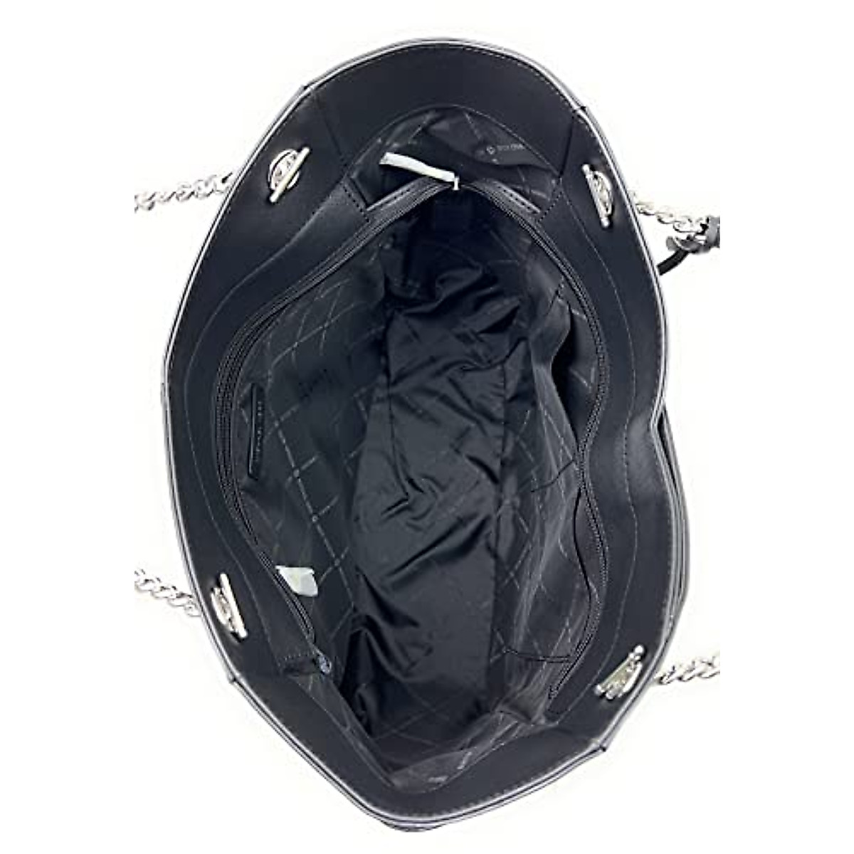 Michael Kors JST Large Chain Shoulder Tote JST Continental Wristlet (Black Signature)