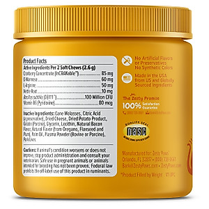 Zesty Paws Cranberry Urinary Tract Bites for Cats - Kidney & Urinary Tract Health - Soft Chews with D-Mannose, Vitamin B6 & L-Arginine - Immune & Gut Support - Bacon - 60 Count