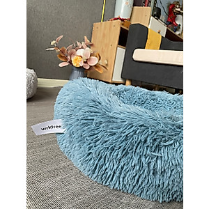 wrkfree Marshmallow Cat Bed for Small New Born Kitten, Indoor Cats Plush Puppy Bed 15 Inches