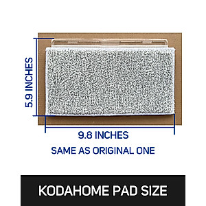 Kodahome Replacement Mop Pads for Shark Vacmop VM252 VM250 QM250 VM200 VM190 Disposable Hard Floor Vacuum Mop Pad Refills, for Daily & Polishing as Long Soft Microfiber (Gray 8 Count)