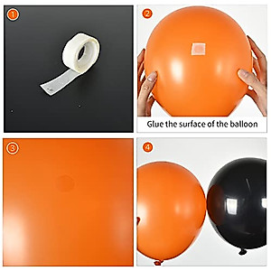 BEISHIDA 110 PCS Basketball Theme Balloon Garland Arch Kit Black Orange Balloons Kit Decorations For Basketball Sports Garland Theme Party Baby Shower Birthday Party Supplies