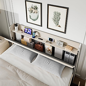 Senfot Queen Size Bed Frame, Upholstered Bed Frame with 4 Storage Drawers, Platform Bed Frame with Diamond Tufted Headboard, Wood Slat Support, No Springs Required, Easy to Assemble, White