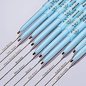 JOAH Dual-Ended Eyebrow Pencil - Brow Down To Me Ultra-FIne Tip Precision Brow Pencil with Built-In Spoolie Brush for Flawless Brows, Smudge-Proof, Water-Resistant, Cool Taupe