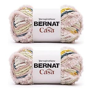 Bernat Casa Pine Rose Yarn - 2 Pack of 226g/8oz - Polyester - 6 Super Bulky - Knitting, Crocheting & Crafts