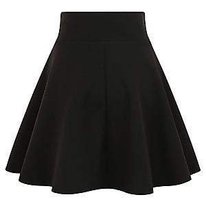Black Mini Skirt for Women Kawaii Clothes Pastel Goth Aesthetic Skirt (Small, A Pure Black)