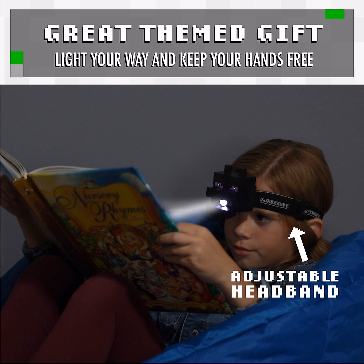 Paladone Minecraft Ender Dragon Head Light with Sounds, Officially Licensed Minecraft Headlamp & Flashlight Merchandise, Toys and Gifts for Minecraft Fans