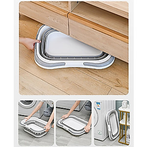 Portable Shower Caddy Bathroom Tote, Collapsible Shower Basket with Handles, Multipurpose Caddy for Cleaning Supplies Shower Gym Camper Dorm(Blue)