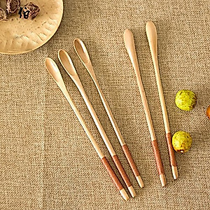 Lautechco 3pcs Long Handle Coffee Tea Mixing Spoon