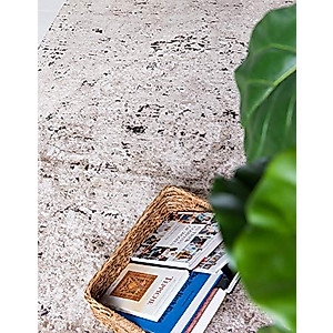 Unique Loom Portland Collection Bohemian Vintage Inspired Medallion Tone Design Area Rug, 7' 10" x 10' 0", Beige/Ivory