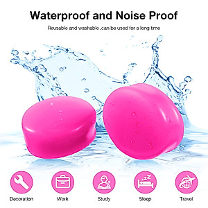21 Pairs Ear Plugs for Sleeping Soft Reusable Moldable Silicone Earplugs Noise Cancelling Earplugs Sound Blocking Ear Plugs with Case for Swimming, Concert Airplane 32dB NRR (Blue, Orange, Rose Red)