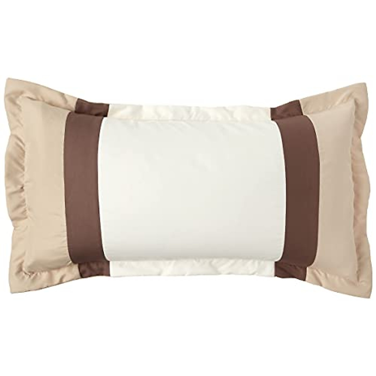 Chic Home Serenity 10 Piece Comforter Complete Bag Stripe Pattern Bedding with Sheet Set and Decorative Pillows Shams Included, King, Beige