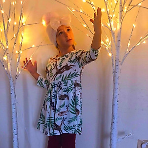 Aalizzwell Toddler Little Girls Ruffle Flare Tunic Dress Top Red Leggings Pants Fall Winter Deer Outfit Set Clothes (White, 3T)