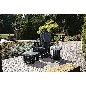 LuxCraft Poly Glider Footrest Ottoman (Black)