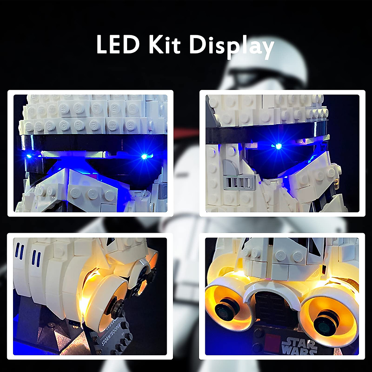 FRIFUN LED Light Set Compatible with Lego Stormtrooper Helmet 75276 (NOT Included The Model Sets)