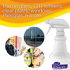 Diversey Lite Touch Crt And Plexiglas Cleaner, 32 Oz Spray Bottle, 12/carton