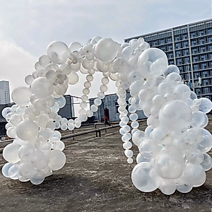 130Pcs Clear Balloons Different Sizes 5 10 12 18 Inch Clear Balloon Garland Arch Kit, Transparent Latex Balloons for Birthday Wedding Baby Shower Party Decorations.(Clear)…