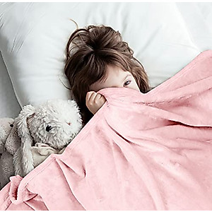 Utopia Bedding Fleece Blanket Throw Size Pink 300GSM Luxury Fuzzy Soft Anti-Static Microfiber Bed Blanket (60x50 Inches)