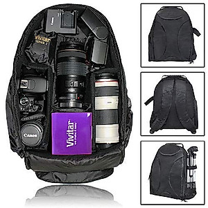 Giant All You Need HD Accessory KIT for Canon EOS Rebel SL2 Canon EOS Rebel SL3 Backpack Tripod Wide Angle Lens Zoom Lens Flash LP-E17 Batteries Charger Remote Lens Hood