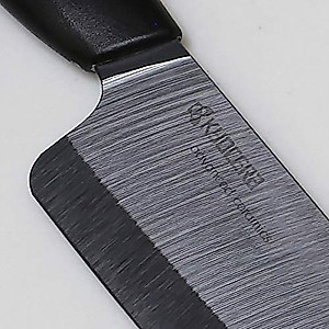 Kyocera Advanced Ceramic Revolution Series Mini Santoku Knife, Black Blade, Black Handle, 4.5-Inch
