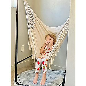 YITAHOME Hammock Chair with Stand Heavy Duty with Hanging Swing Chair 330Lbs Indoor Outdoor Swing Stand for Living Room, Garden, Balcony