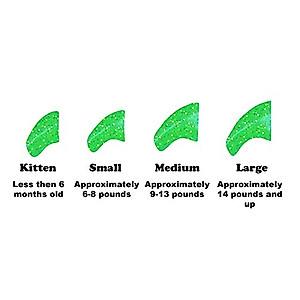 Purrdy Paws 100 Pack Soft Nail Caps for Cat Claws Margarita Glitter Small