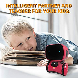 98K Kids Robot Toy, Smart Talking Robots, Gift for Boys and Girls Age 3+, Intelligent Partner and Teacher, with Voice Controlled and Touch Sensor, Singing, Dancing, Repeating