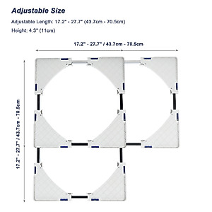 skyehomo Multi Functional Movable Stand, Size Adjustable Base, Telescopic Furniture Dolly Roller with 4 Locking Rubber Wheel Caster for Washing Machine, Refrigerator and Dryer
