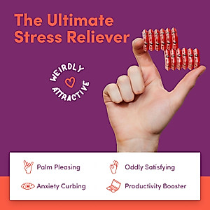 Speks Geode Sphere Magnetic Fidget Toy for Adults & Teens 14+ | Sensory Gadget for Stress Relief and Anxiety, Office Desk Toy Present, Christmas Gift, Holiday Stocking Stuffer | Lava, 12-Piece Set