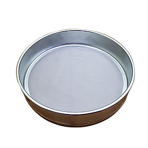 Integrated Lab Test Sieve Diameter 20cm Stainless Metal Wire Mesh Filter Strainer Various Mesh Count (mesh Count 12)