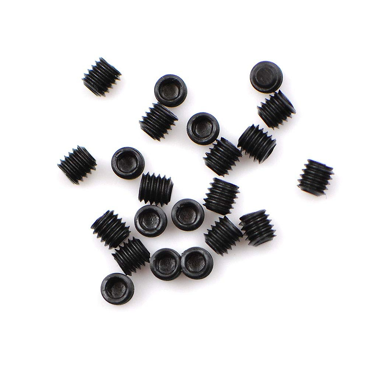 PSCCO 50PCS Stainless Steel 4-40 x 1/8" Cup Point Socket Set Screws with 1.27mm Hex Key Wrench
