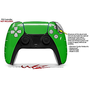 WraptorSkinz Skin Wrap compatible with Sony PS5 DualSense Controller Solids Collection Green (CONTROLLER NOT INCLUDED)