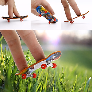 12Pcs Finger Toys Professional Finger Skateboard, Mini Skateboard Fingerboards for Creative Fingertips Movement, Novelty Toys for Adults and Kids Boys Girls Gifts