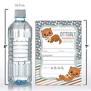 Adorable Otter Birthday Party Invitations for an Otterly Amazing Celebration, 20 5x7 Fill In Cards with Twenty White Envelopes by AmandaCreation