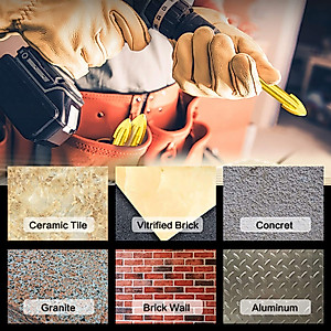 Masonry Drill Bits Set for Tile Glass Ceramic Brick Wood, 10 pcs Diameter 1/8 to 1/2 Inch Drilling Bits with 1/4 Hex Shank, Gold,