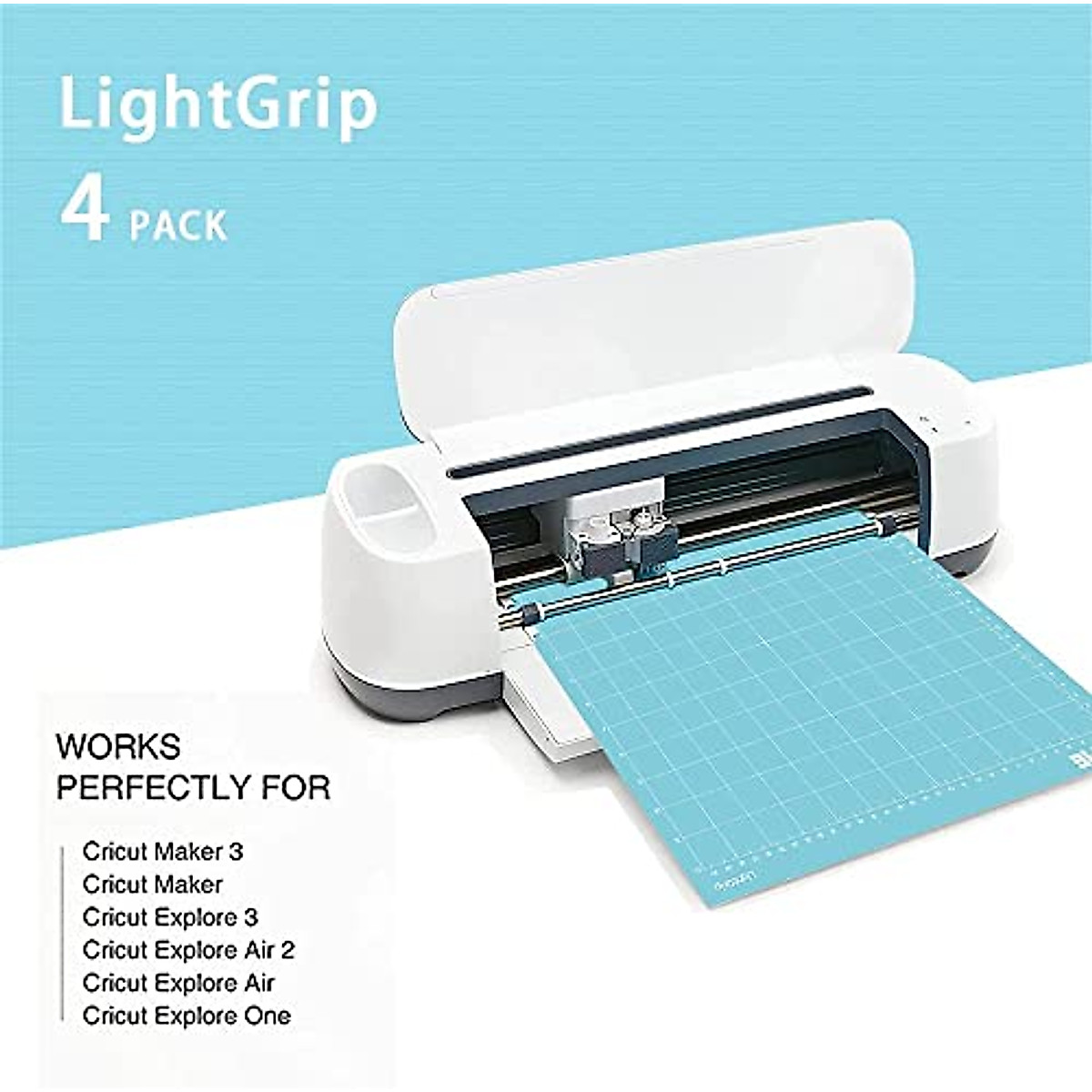 Cutting Mat for Cricuts, FOME 4PCS Standard Adhesive Grip Cutting Mat 12x12 inch Standard Adhesive Sticky Quilting Replacement Cut Mats for Cricuts Maker 3/Maker/Explore 3/Air 2/Air/One