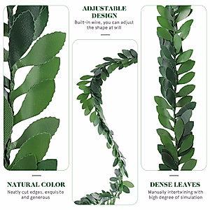 LIOOBO Yards Green Vines Garland Artificial Ivy Garland Foliage Green Leaves Fake Vine Leaf Hanging Plants for Wedding Party DIY Green Leaves Headband Headbands Vines- Garland
